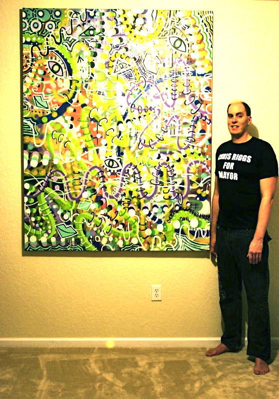 Chris Riggs Original Abstract Painting Canvas Modern Contemporary Fine ...