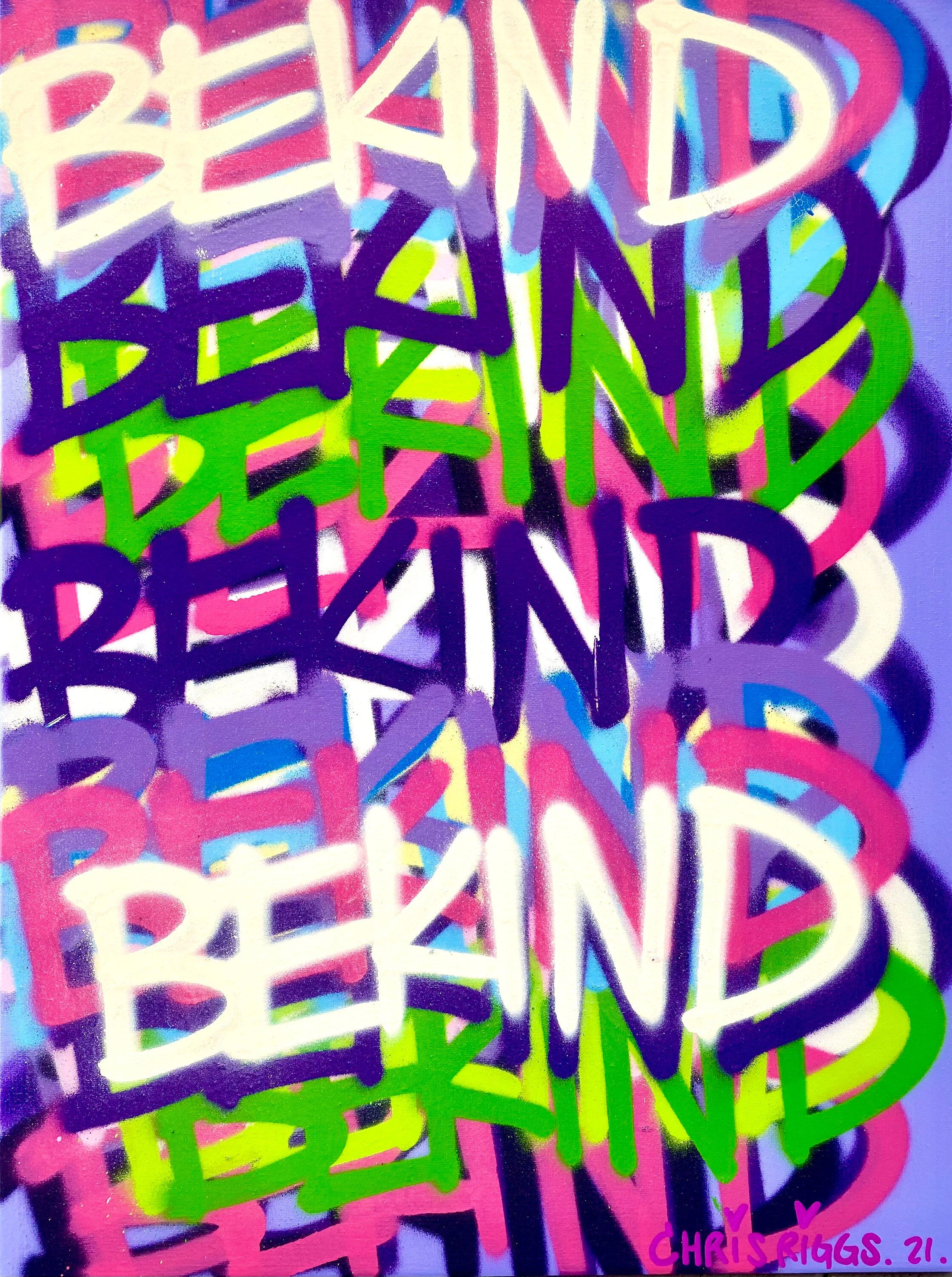 24 X 18 Be Kind Street Art Graffiti Painting Free Shipping Contemporary ...