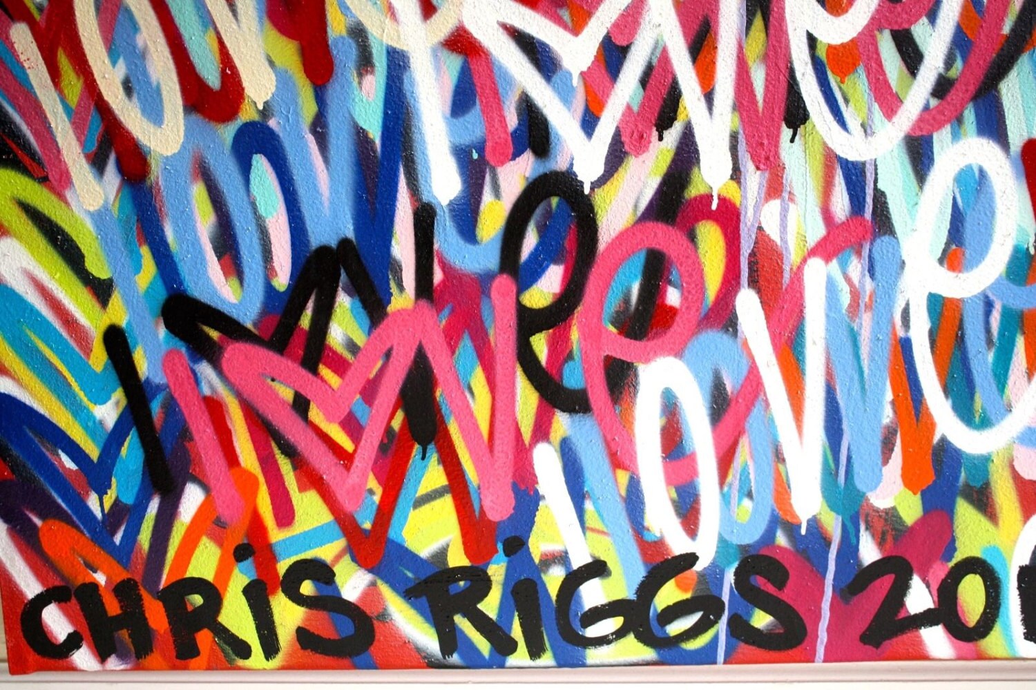 Chris Riggs Original Love Modern Spray Painting Street Art Contemporary ...
