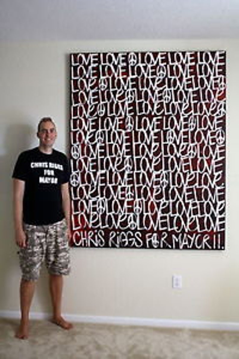 Chris Riggs Original Love Modern Spray Painting Street Art Contemporary ...