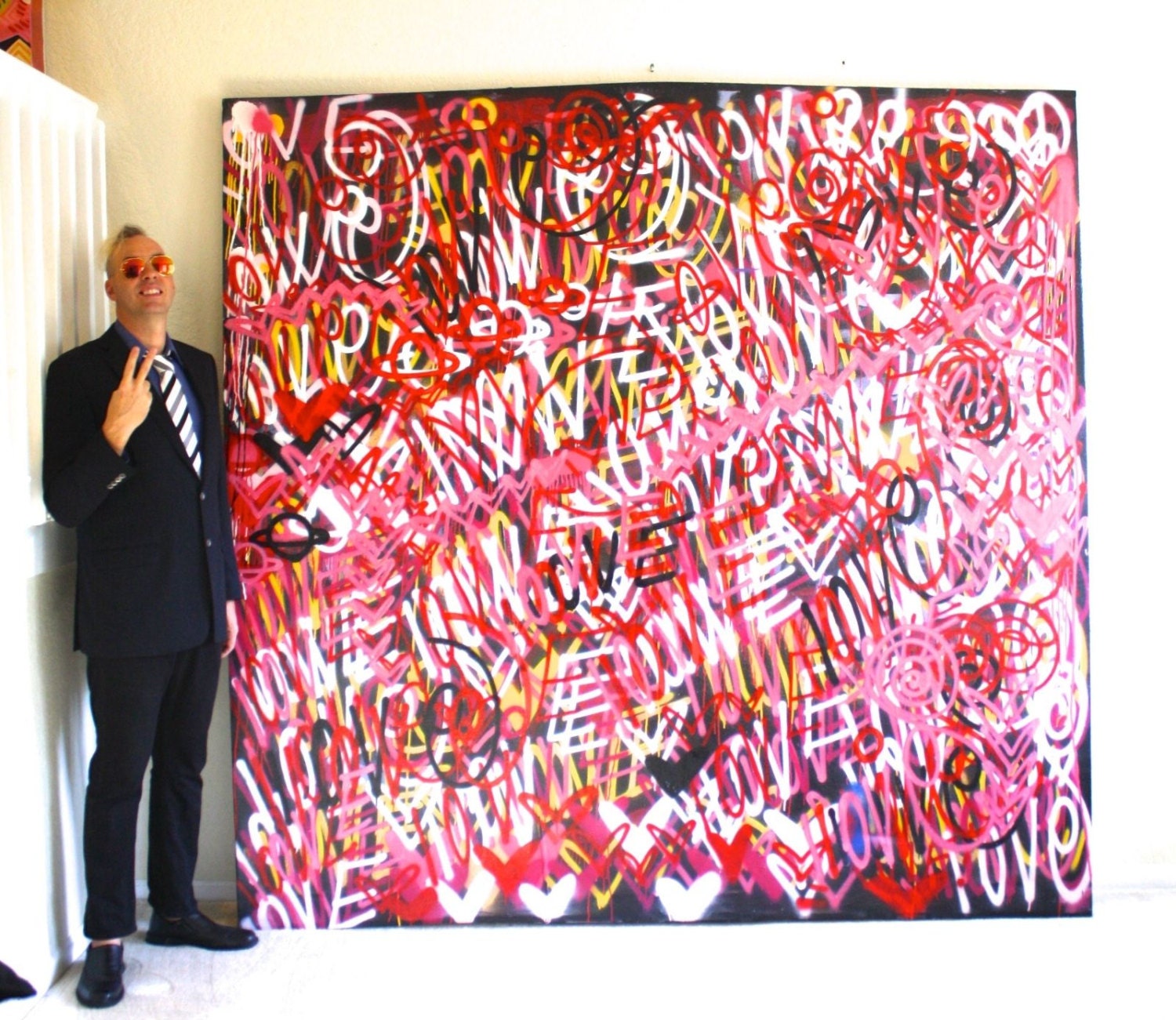 Chris Riggs Original Love Modern Spray Painting Street Art - Etsy Canada