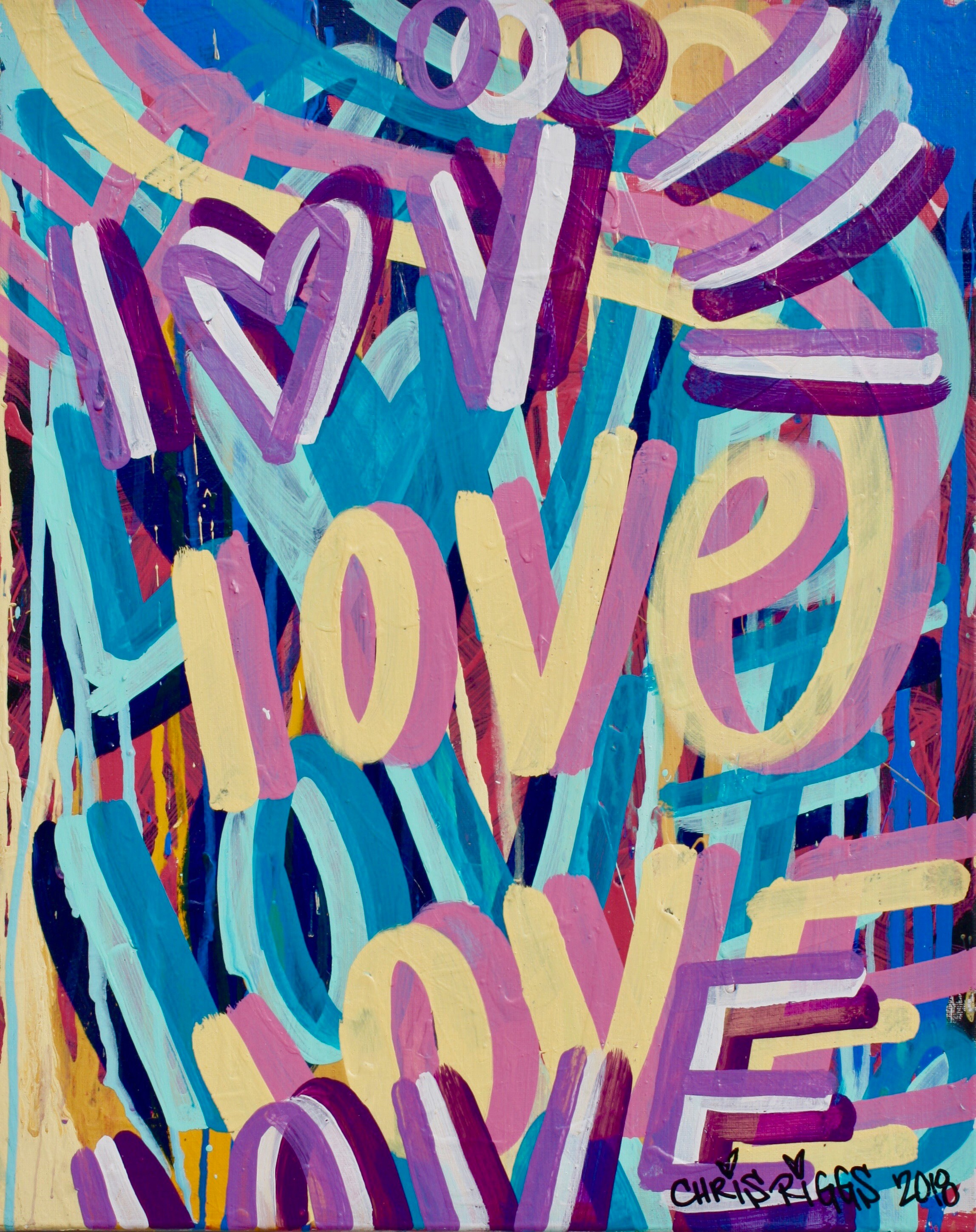 16 X 20 Inches Love Street Art Graffiti Painting Free Shipping ...