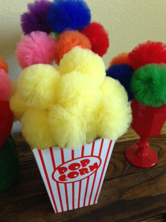 Items similar to Popcorn Party Centerpiece Decoration, Movie Party ...