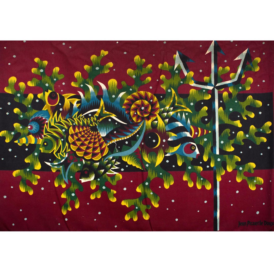 French Modernist Tapestry Jean Picart Ledoux Silkscreen Duprez Editor ...