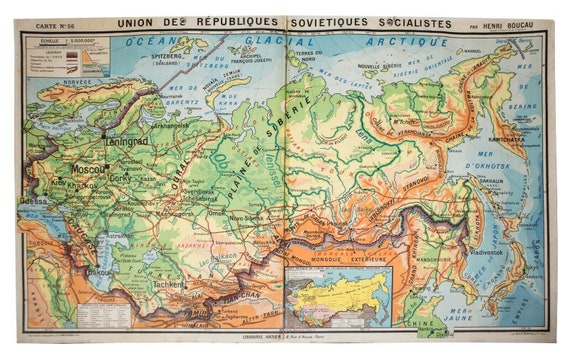 Soviet Union Physical Map