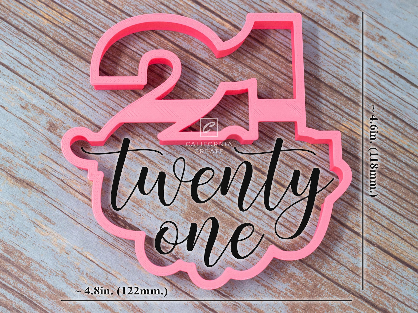 Number 21 Twenty One Custom Made Cookie Cutter With Letters - Etsy
