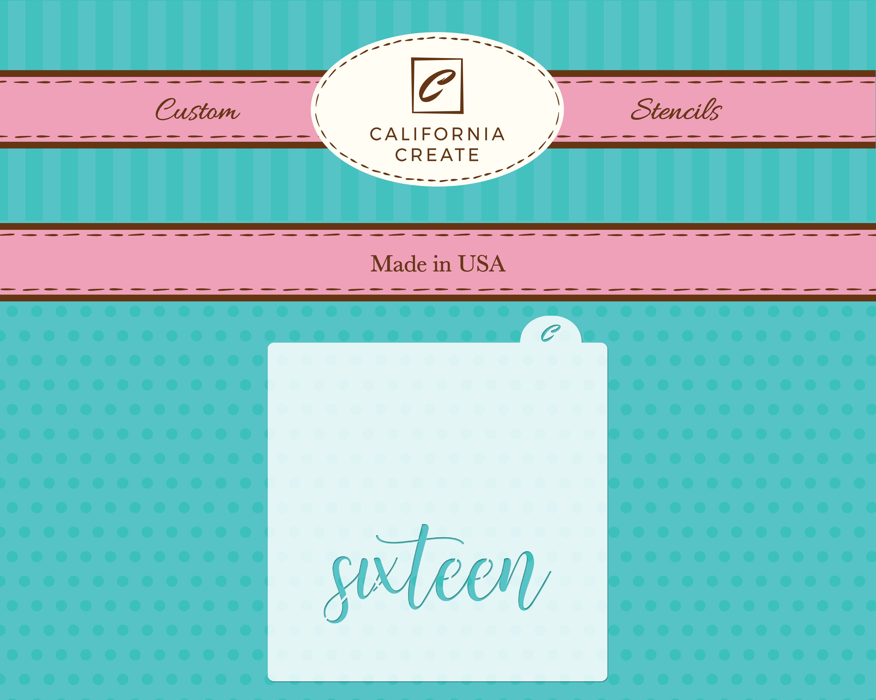 Lettered Number 16 sixteen Stencil Cookie Stencil Cake - Etsy UK