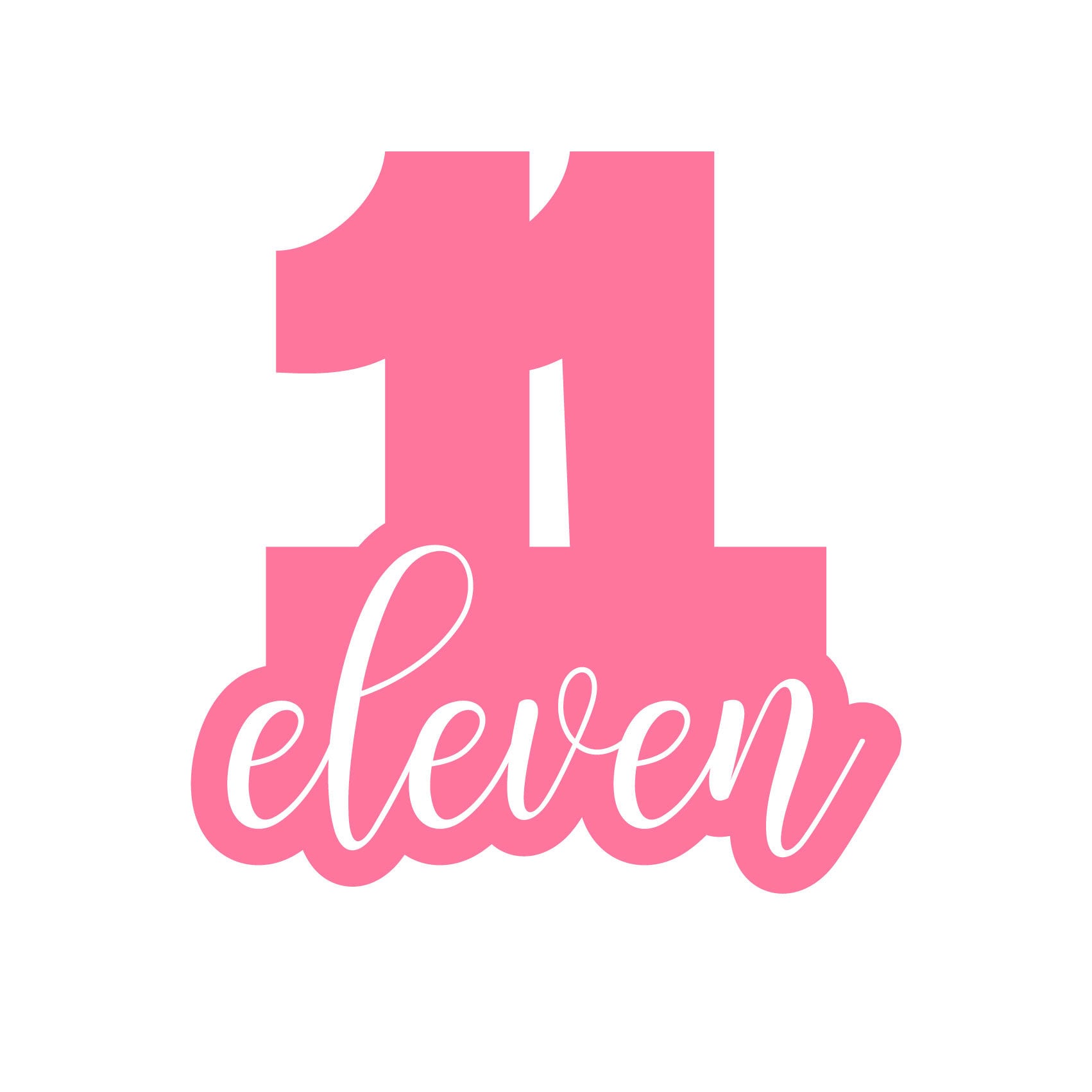 Custom Made Cookie Cutter Lettered Number 11 eleven | Etsy