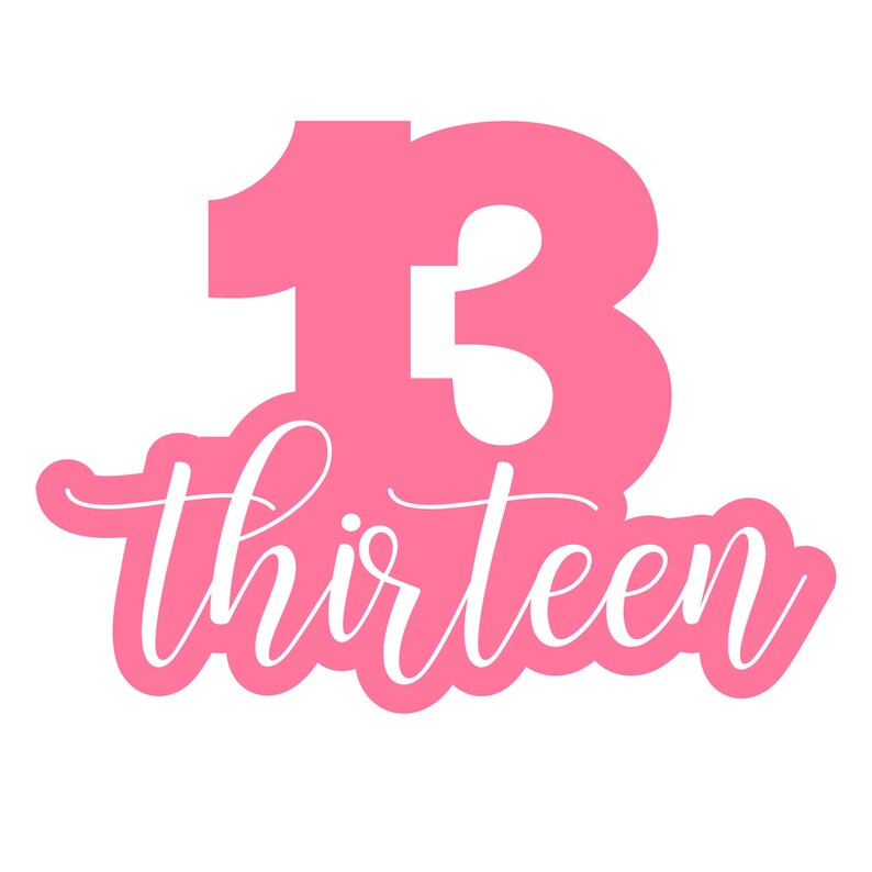 Number 13 Thirteen Cookie Cutter Custom Designed and 3D - Etsy