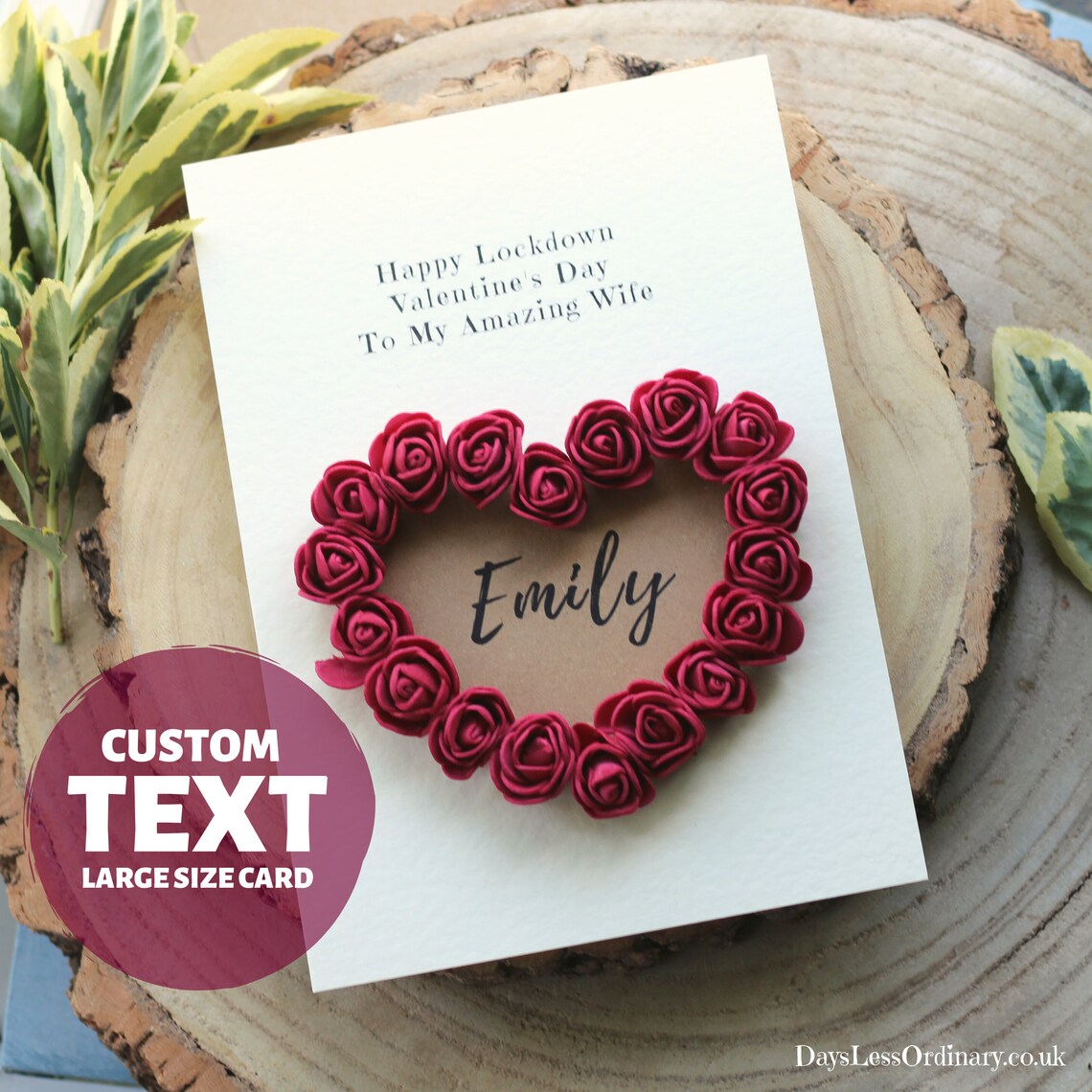 Handmade Romantic Birthday Card for Her Personalised Happy 30 | Etsy