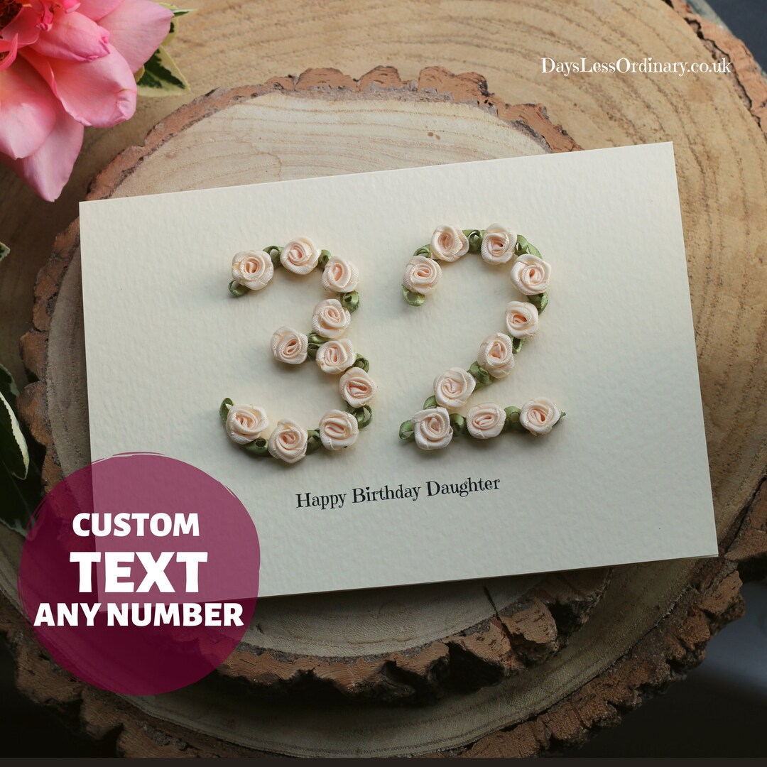 32 Birthday Card Daughter Boxed Happy 32nd Gift for Female - Etsy