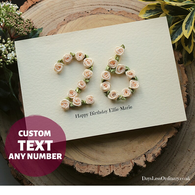 Personalised Name 26th Birthday Card for Her Handmade 26 - Etsy