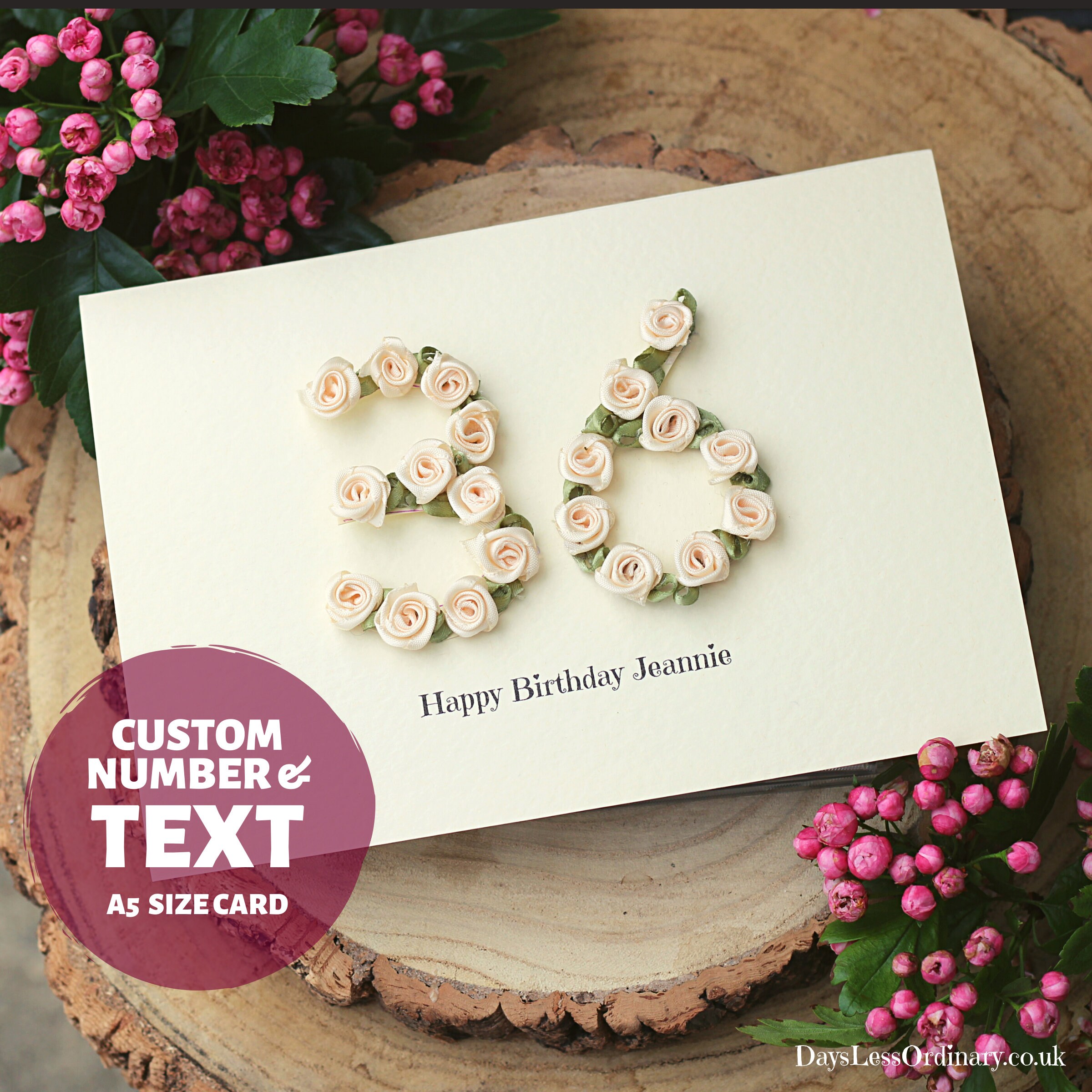 36 Birthday Card Wife Handmade 36th Birthday Gift Daughter - Etsy UK
