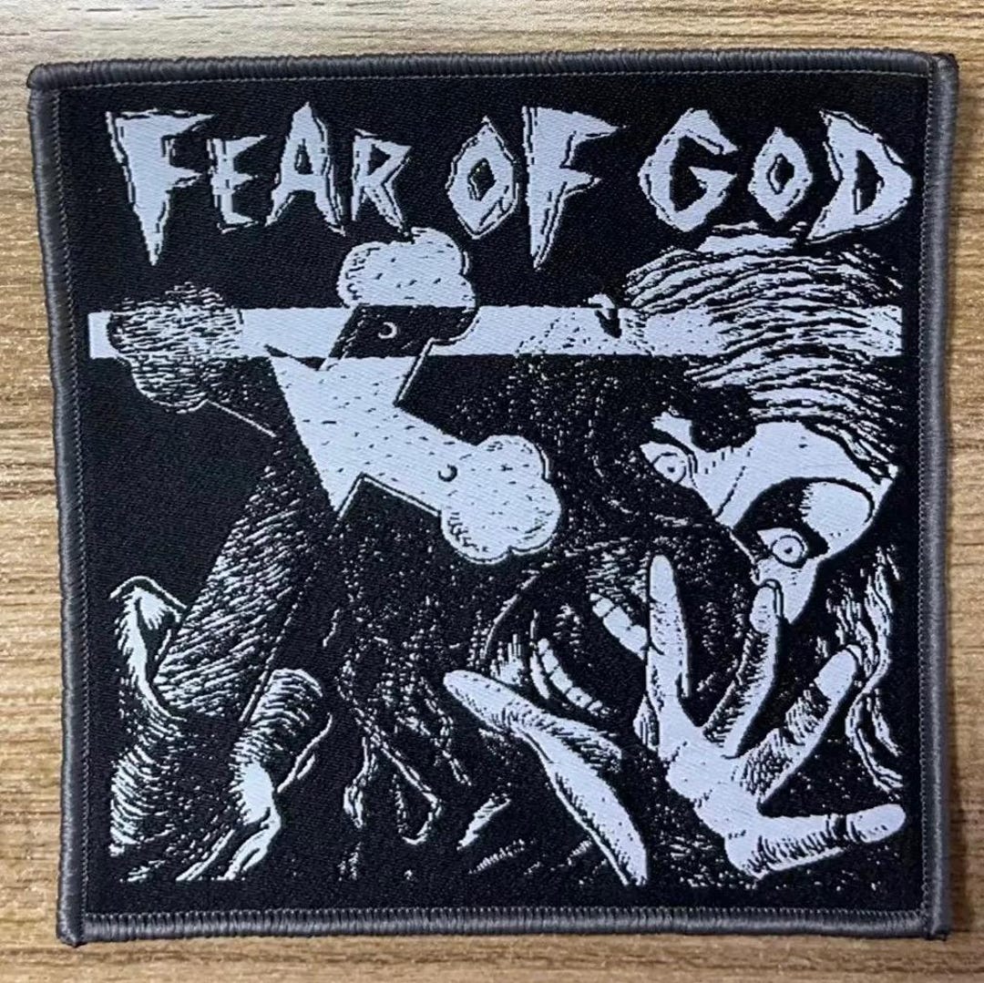 Fear of God Woven Patch Heavy Metal Death Black Thrash Speed Cartoon ...