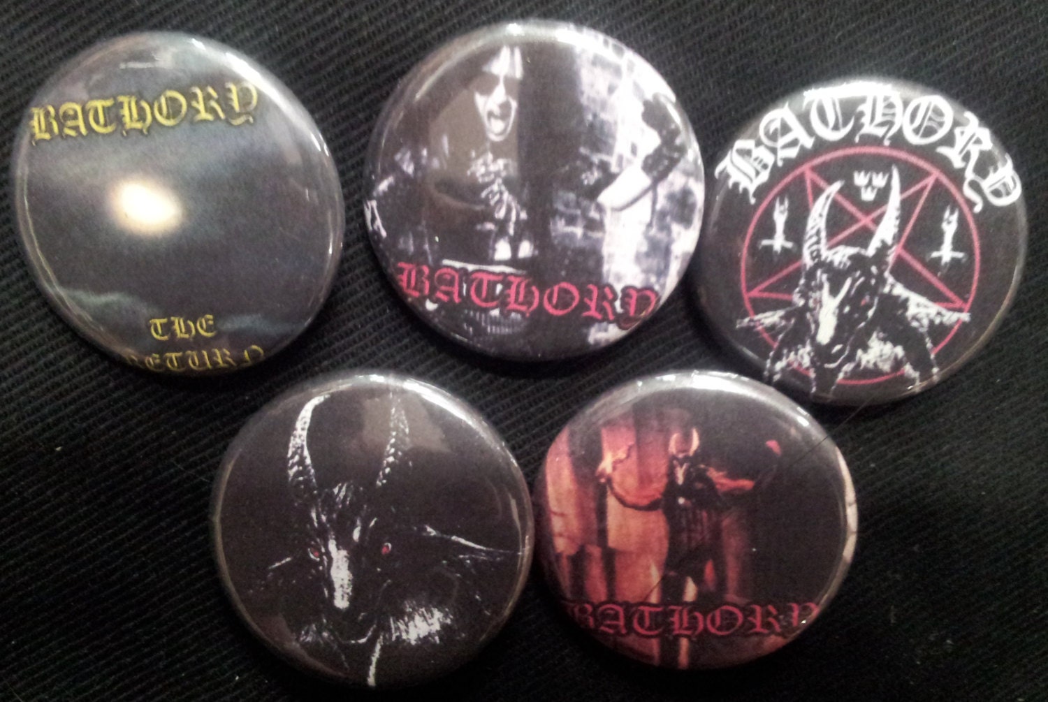 BATHORY Button Pin Badge Set Punk Metal Crust Doom Black - Etsy