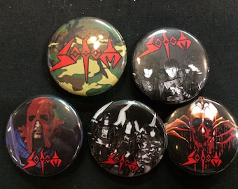 VENOM Button Pin Badge Set Punk Metal Crust Doom Black | Etsy