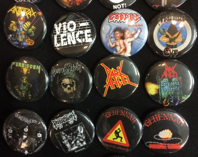 Heavy Metal & Rock Band Pinback Buttons, Band Pins, Music Pins. Free ...