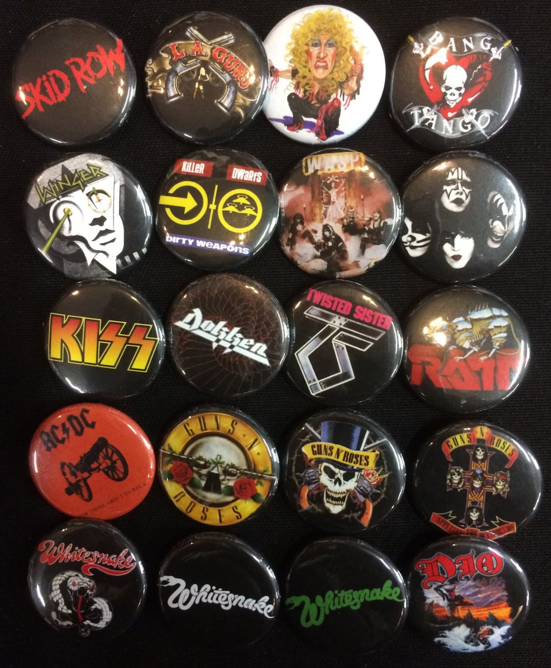 002 Glam Heavy Metal Hard Rock Southern Button, Pin, Badge - Etsy