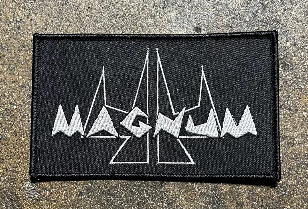 44 MAGNUM Logo Patch Heavy Metal Death Black Thrash Speed Woven Cartoon ...
