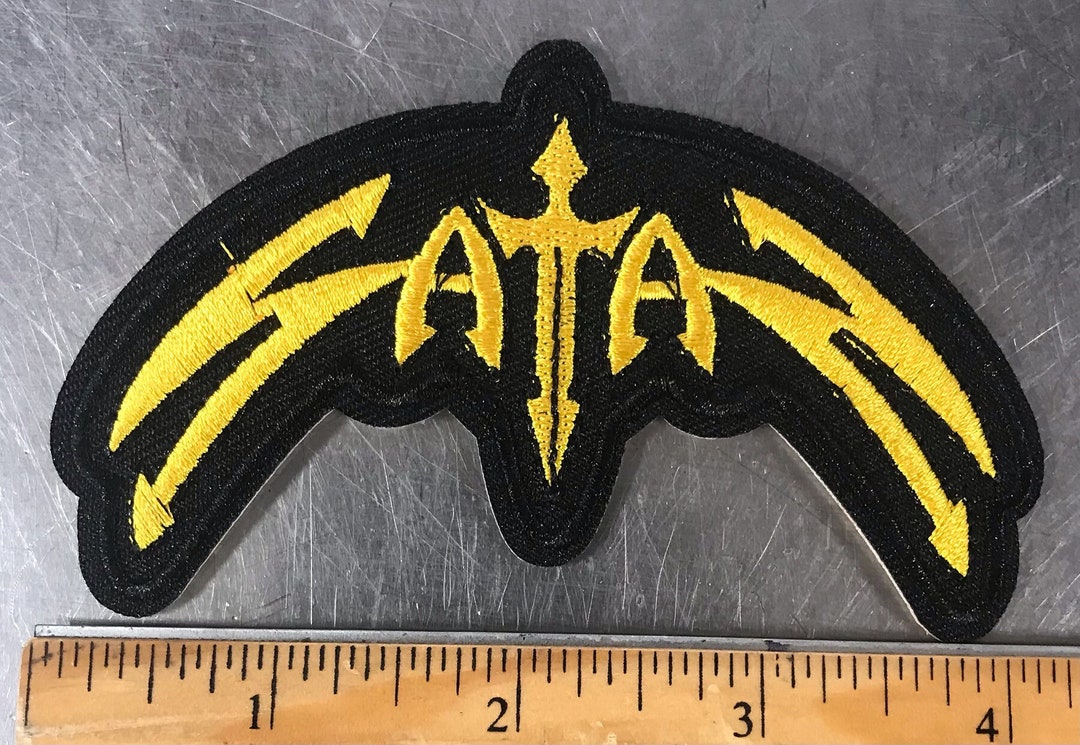 SATAN Logo Patch Heavy Metal Death Black Thrash Speed Woven Cartoon ...