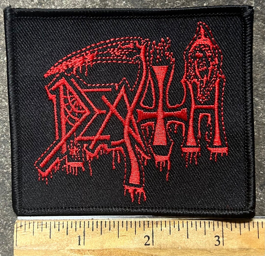 DEATH Logo Patch Heavy Metal Death Black Thrash Speed Woven - Etsy