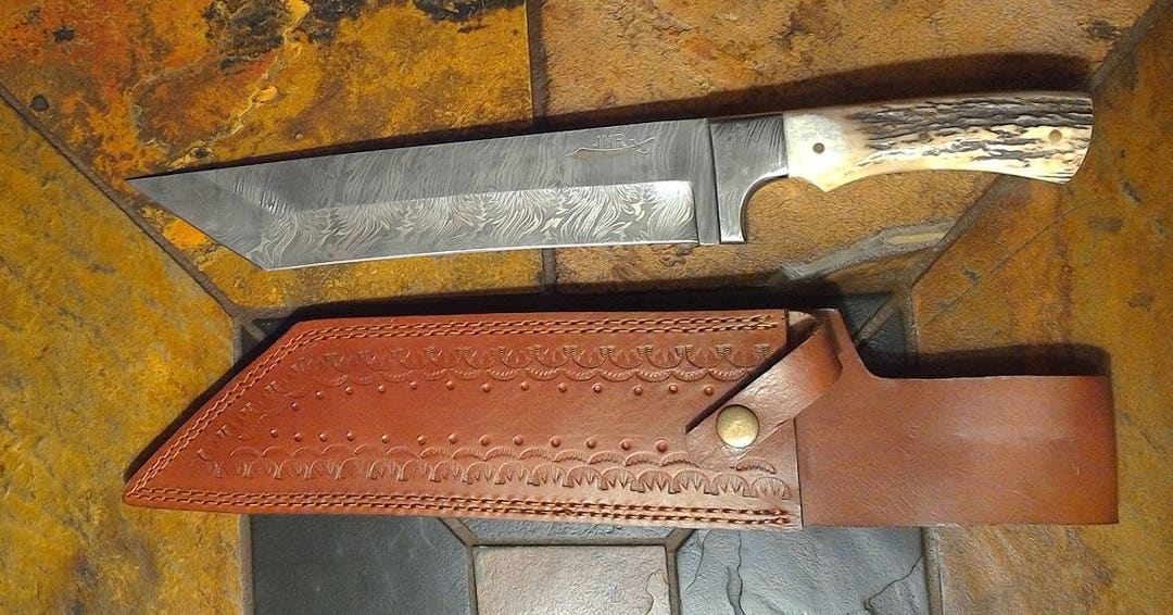 Custom Handmade Firestorm Pattern Damascus Steel Wichita - Etsy