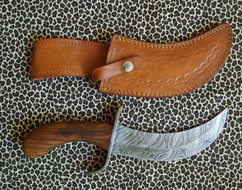 Custom Handmade Twisted Pattern Damascus Steel Pirate Knife - Etsy