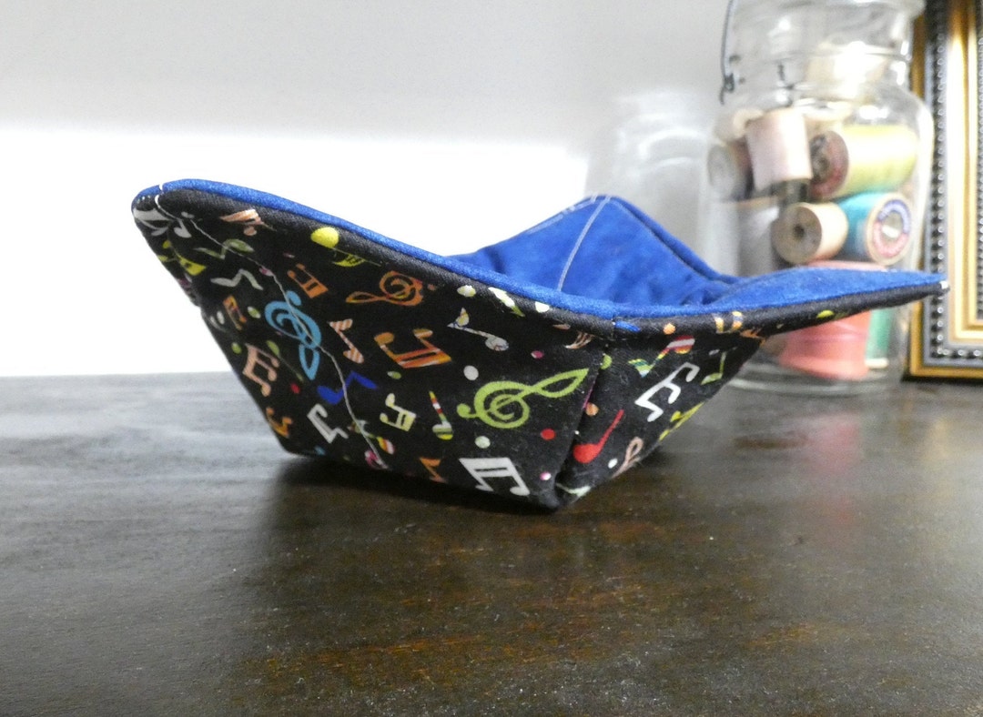 Musical Notes Soup & Ice Cream Bowl Reversible Cozy - Etsy