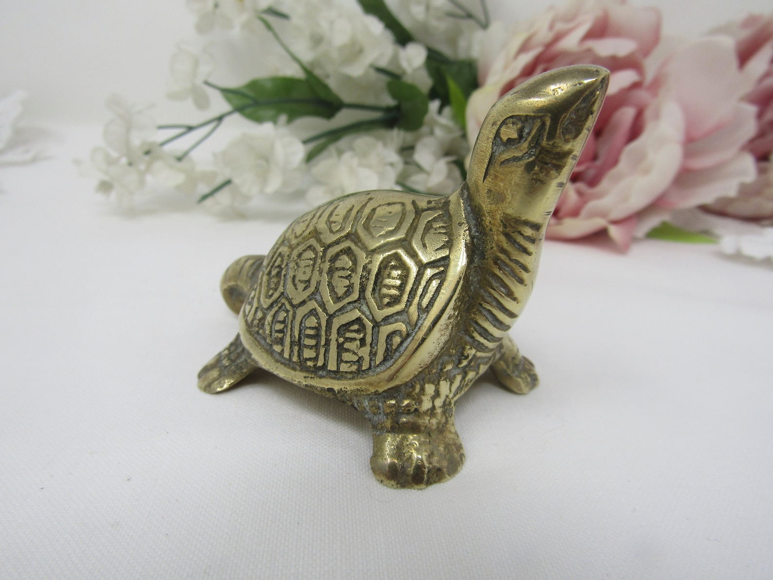 Small Brass Tortoise Vintage Turtle Tortoise Figurine Retro - Etsy