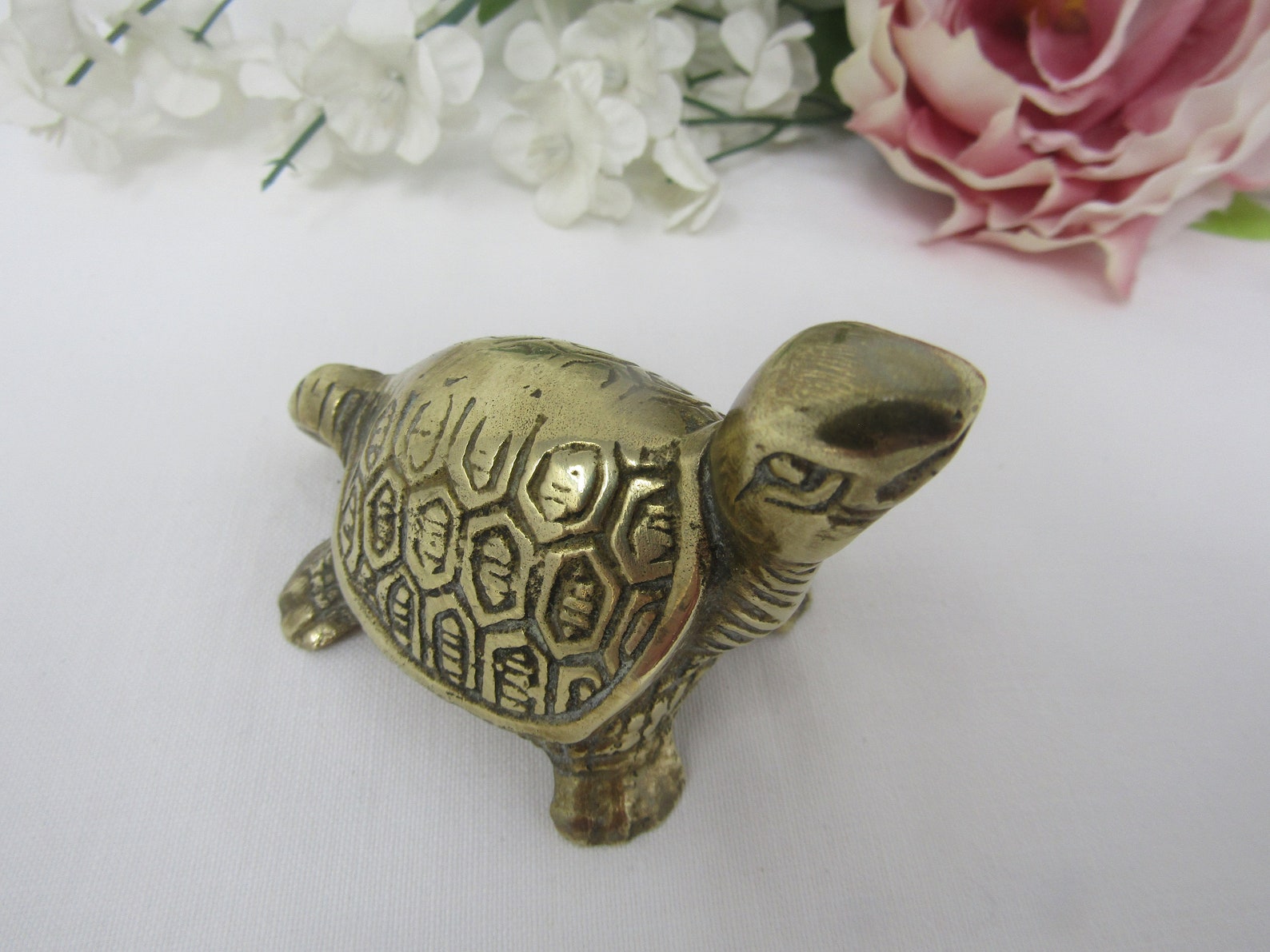 Small Brass Tortoise Vintage Turtle Tortoise Figurine Retro - Etsy