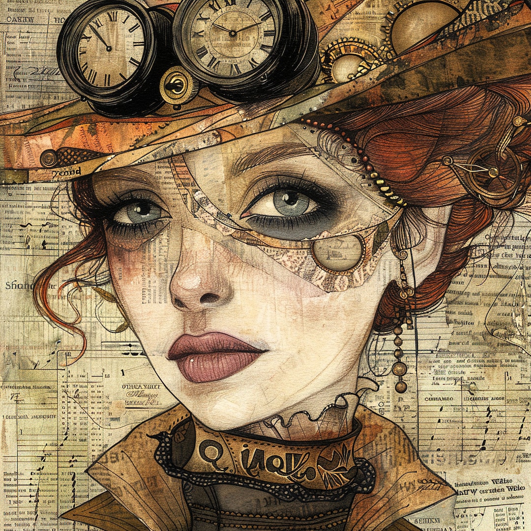 Steampunk Lady 3. Cross Stitch Pattern, Counted Cross Stitch Pattern ...