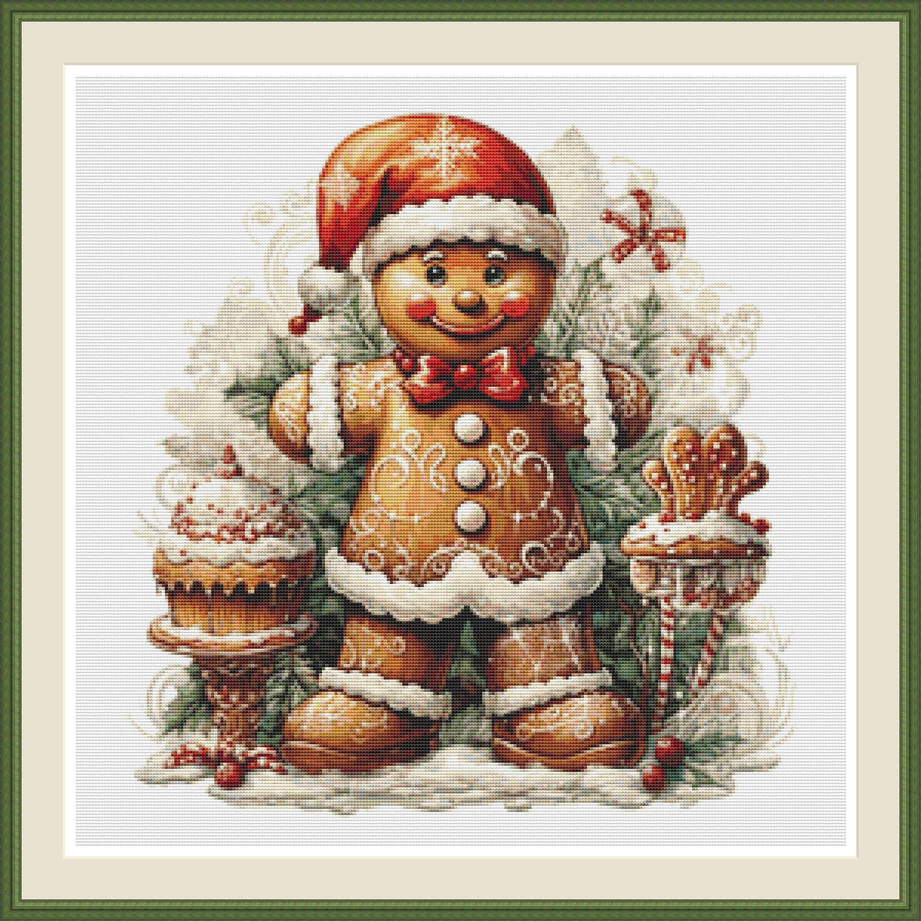 Gingerbread 3 Cross Stitch Pattern: Christmas Cookie Embroidery PDF. - Etsy