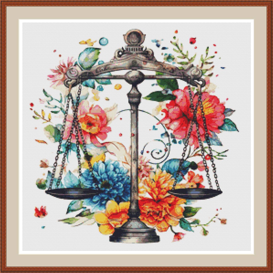 Libra. Cross Stitch Pattern, Counted Cross Stitch, PDF Cross Stitch ...