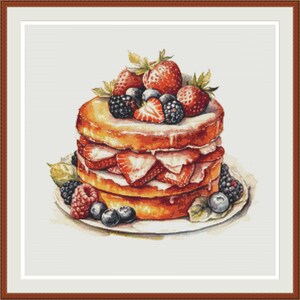 Sponge Cake 4. Cross Stitch Pattern, Counted Cross Stitch, PDF Cross ...
