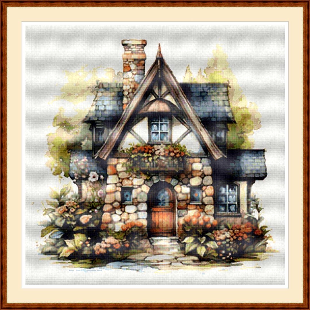 Stone Cottage 1. Cross Stitch Pattern, Counted Cross Stitch, PDF Cross ...