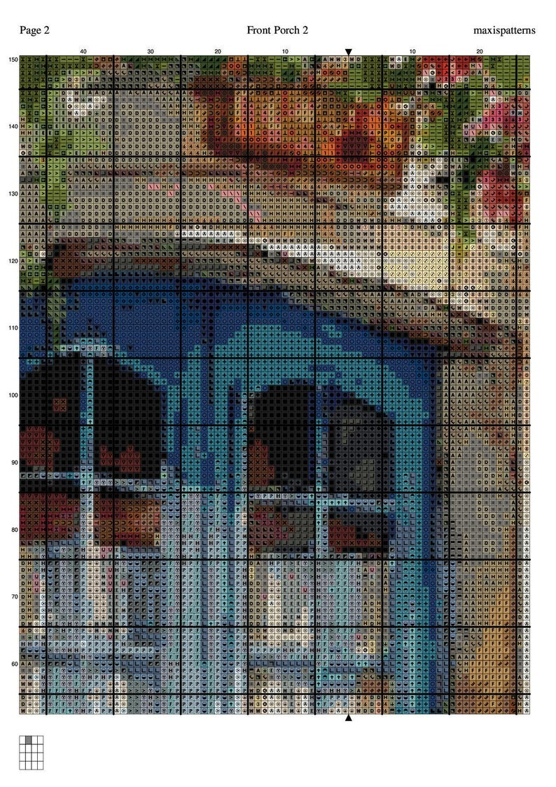 Front Porch 2 Cross Stitch Pattern : Cottage Entrance Embroidery PDF ...