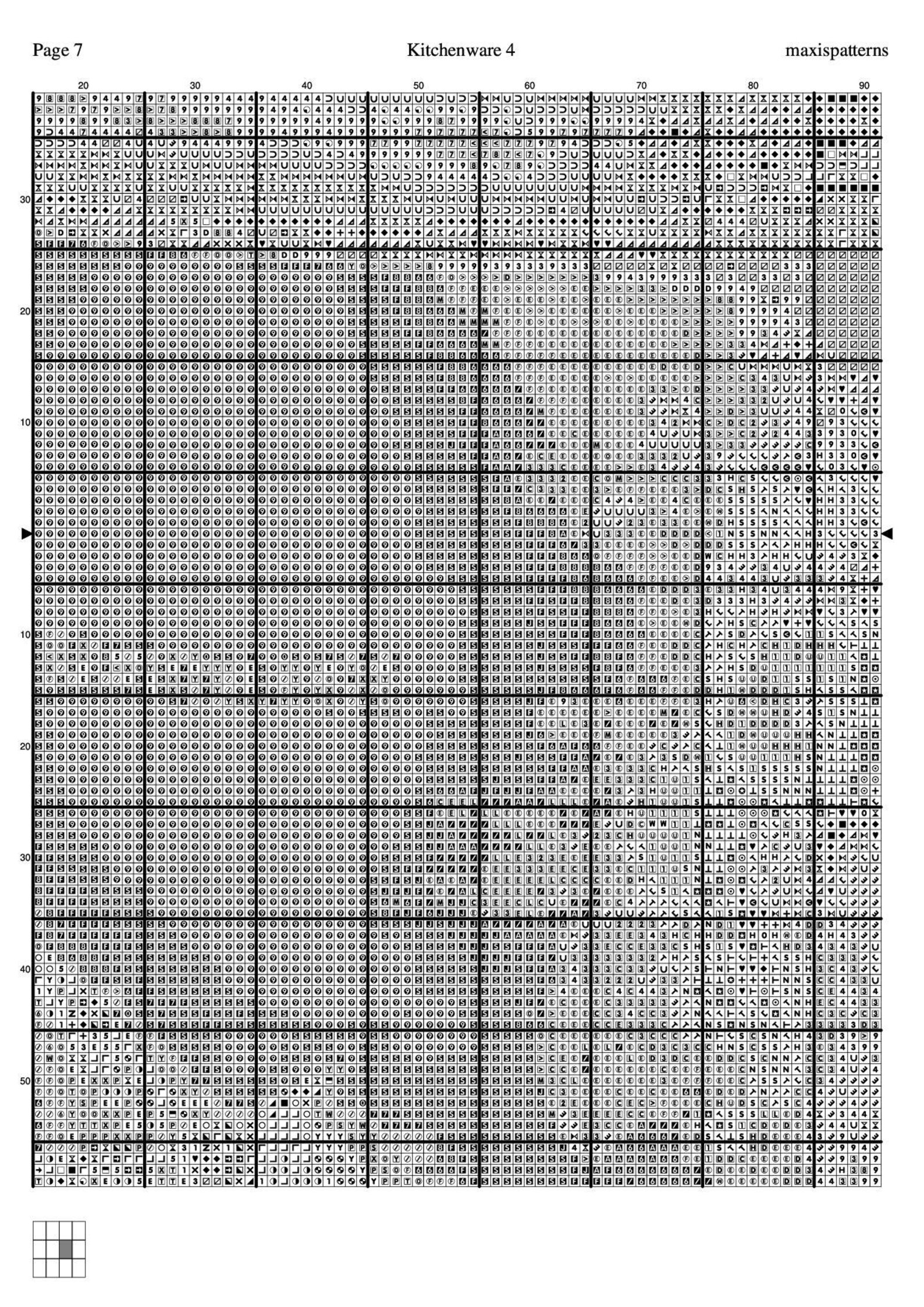 Kitchenware 4 Cross Stitch Pattern: Rustic Floral Cookware PDF. - Etsy