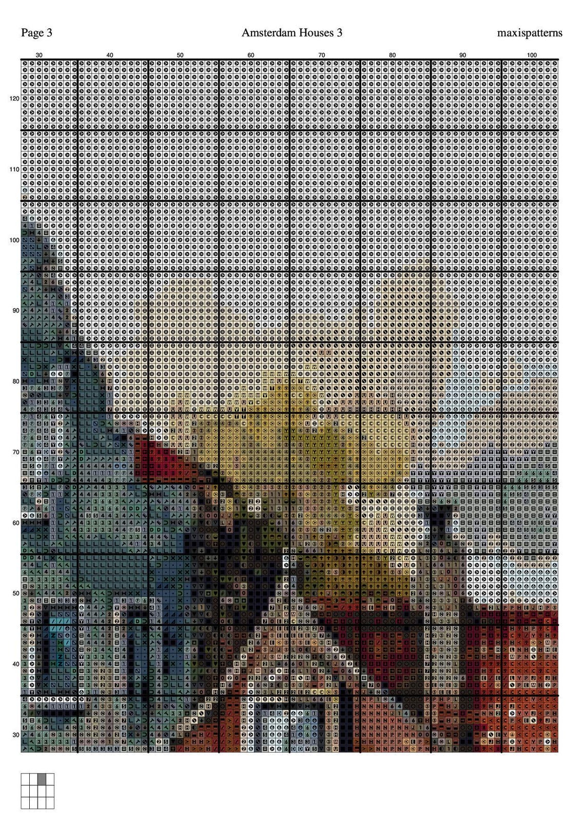 Amsterdam Houses 3 Cross Stitch Pattern: Dutch Architecture PDF Chart ...