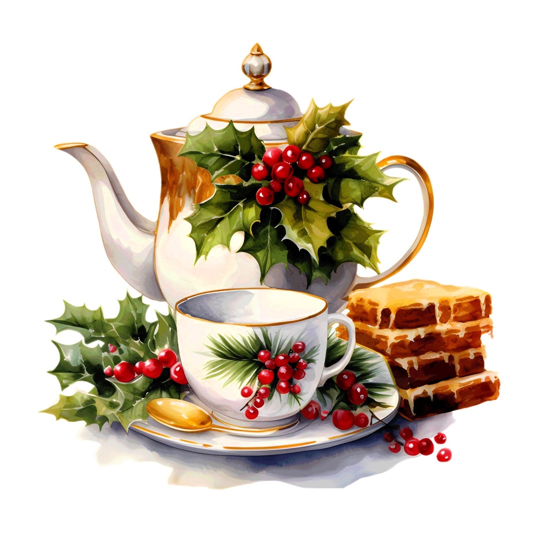 Christmas Tea Time 4. Cross Stitch Pattern, Counted Cross Stitch, PDF ...