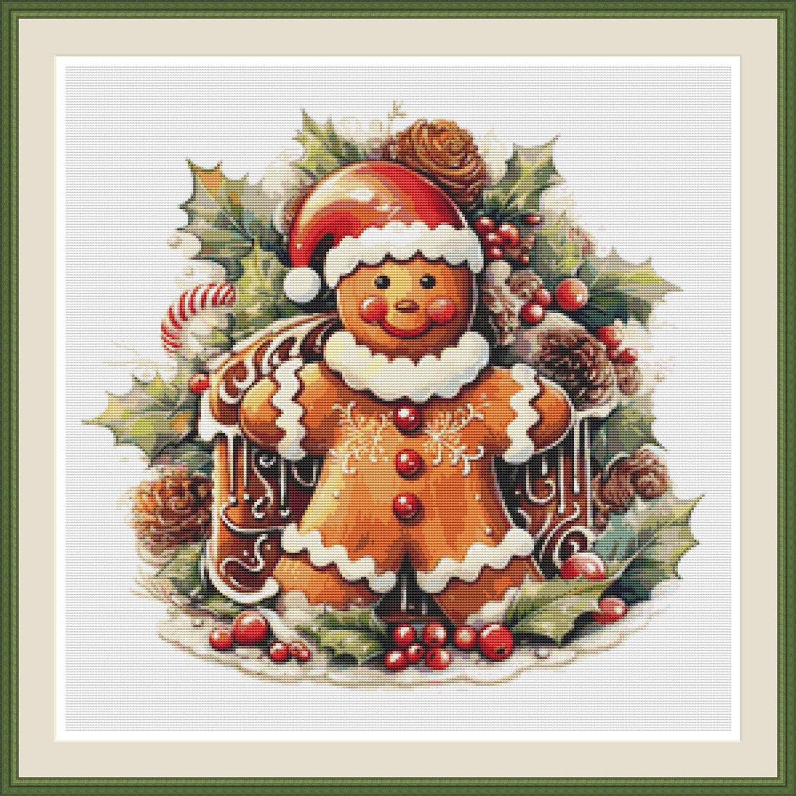 Gingerbread 2. Cross Stitch Pattern Counted Cross Stitch - Etsy