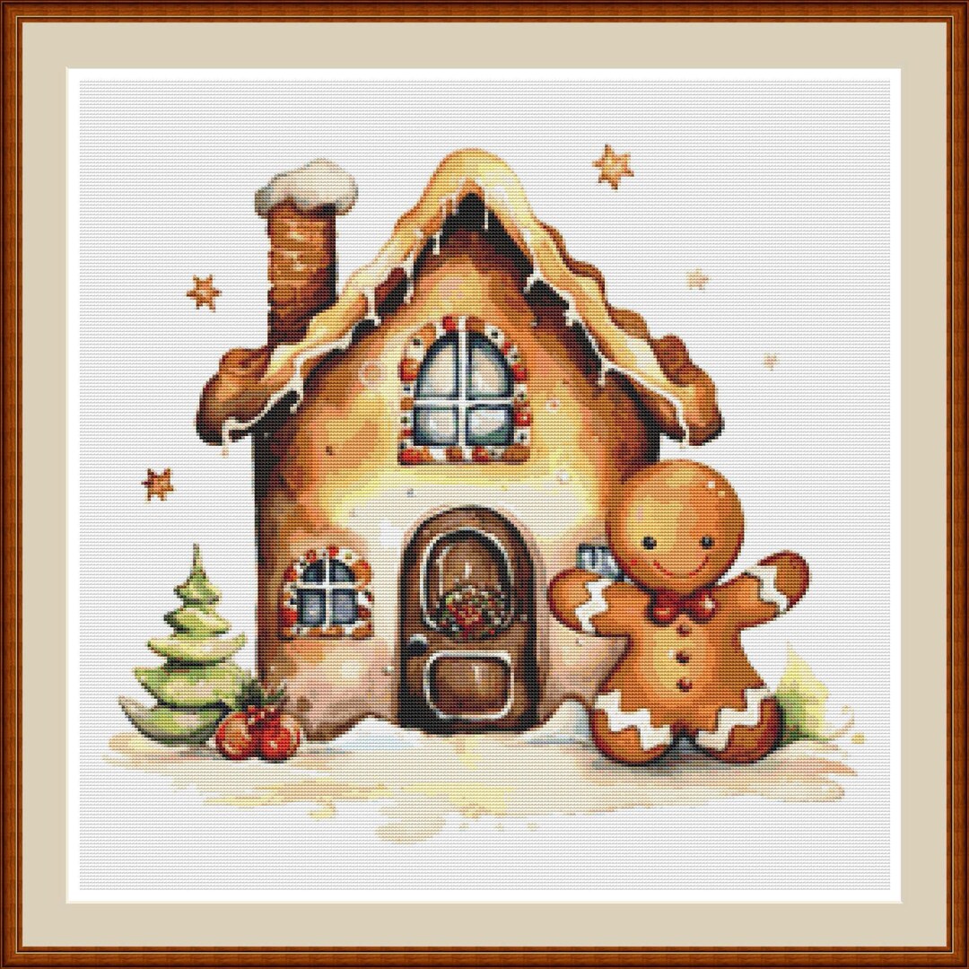 Gingerbread House 3. Cross Stitch Pattern, Counted Cross Stitch, Hand ...