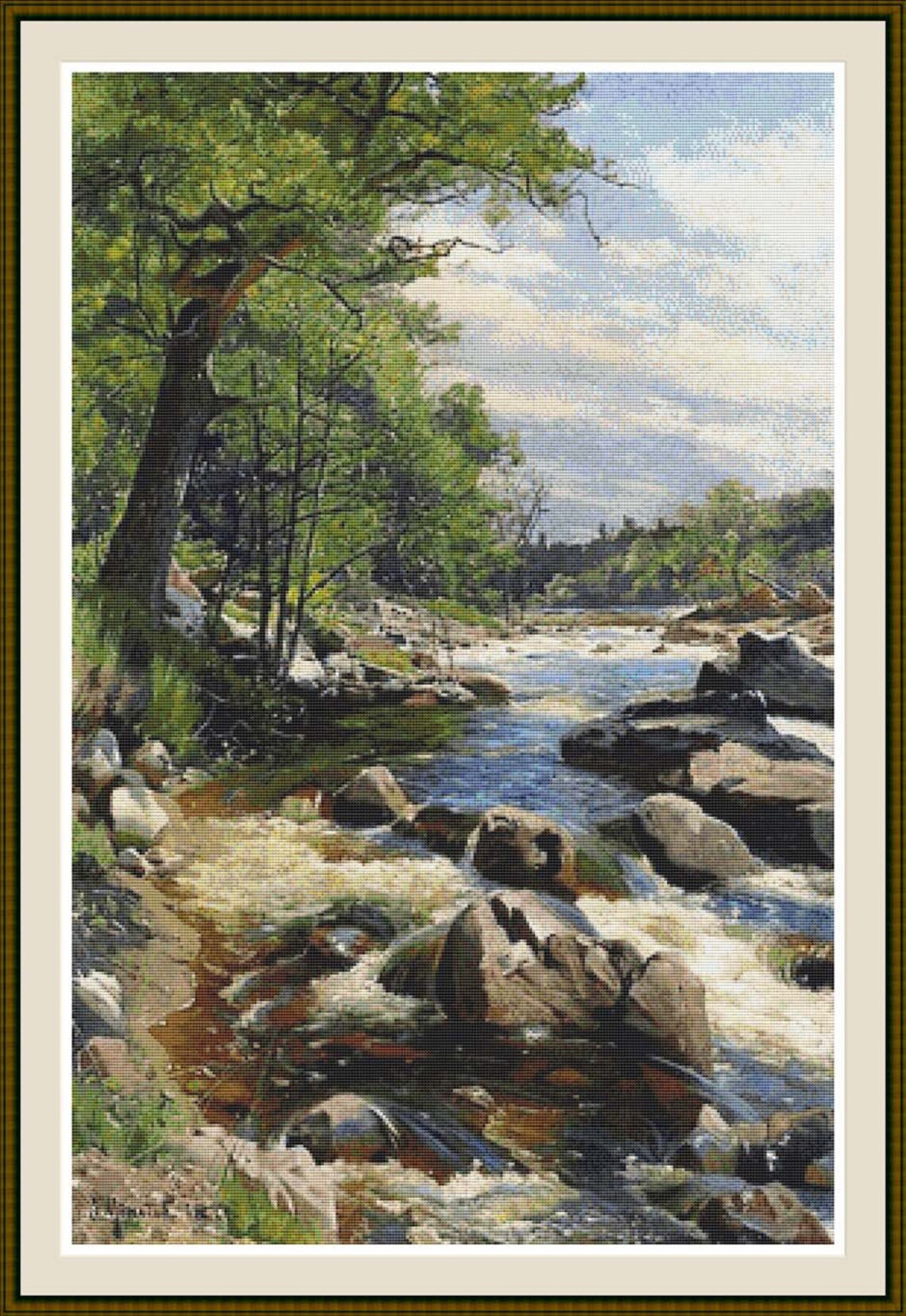 A Fast Flowin River. Cross Stitch Pattern. Cross Stitch. - Etsy UK