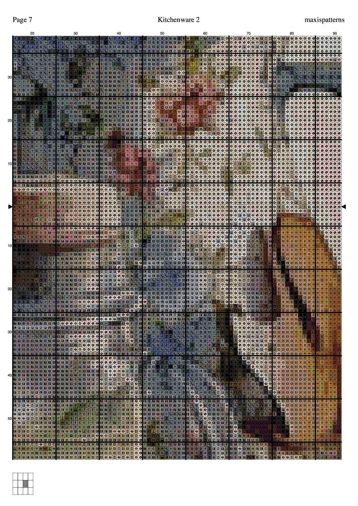 Kitchenware 2 Cross Stitch Pattern: Rustic Vintage Kitchen Decor PDF ...