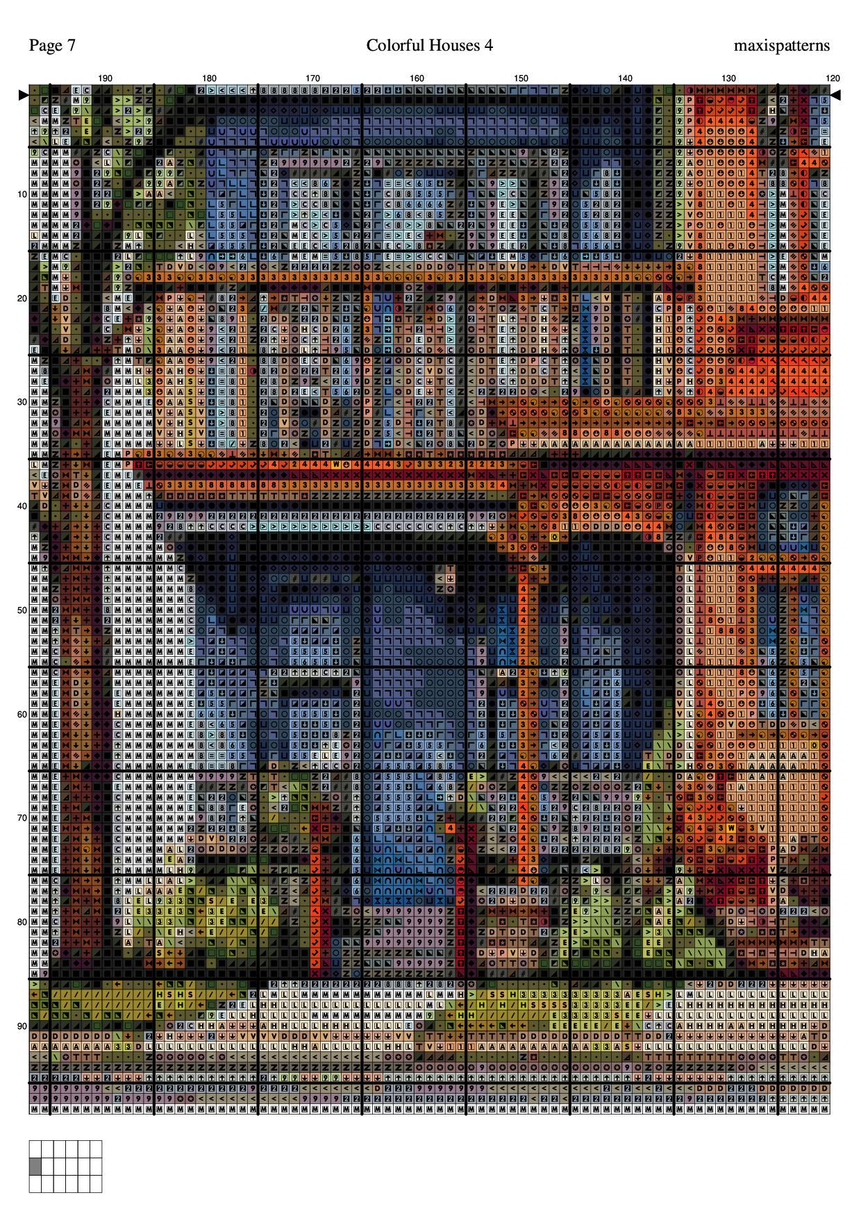 Colorful Houses 4 Cross Stitch Pattern: Cozy Neighborhood Embroidery ...