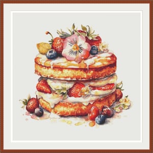 Sponge Cake 2. Cross Stitch Pattern, Cross Stitch Pattern, PDF Cross ...