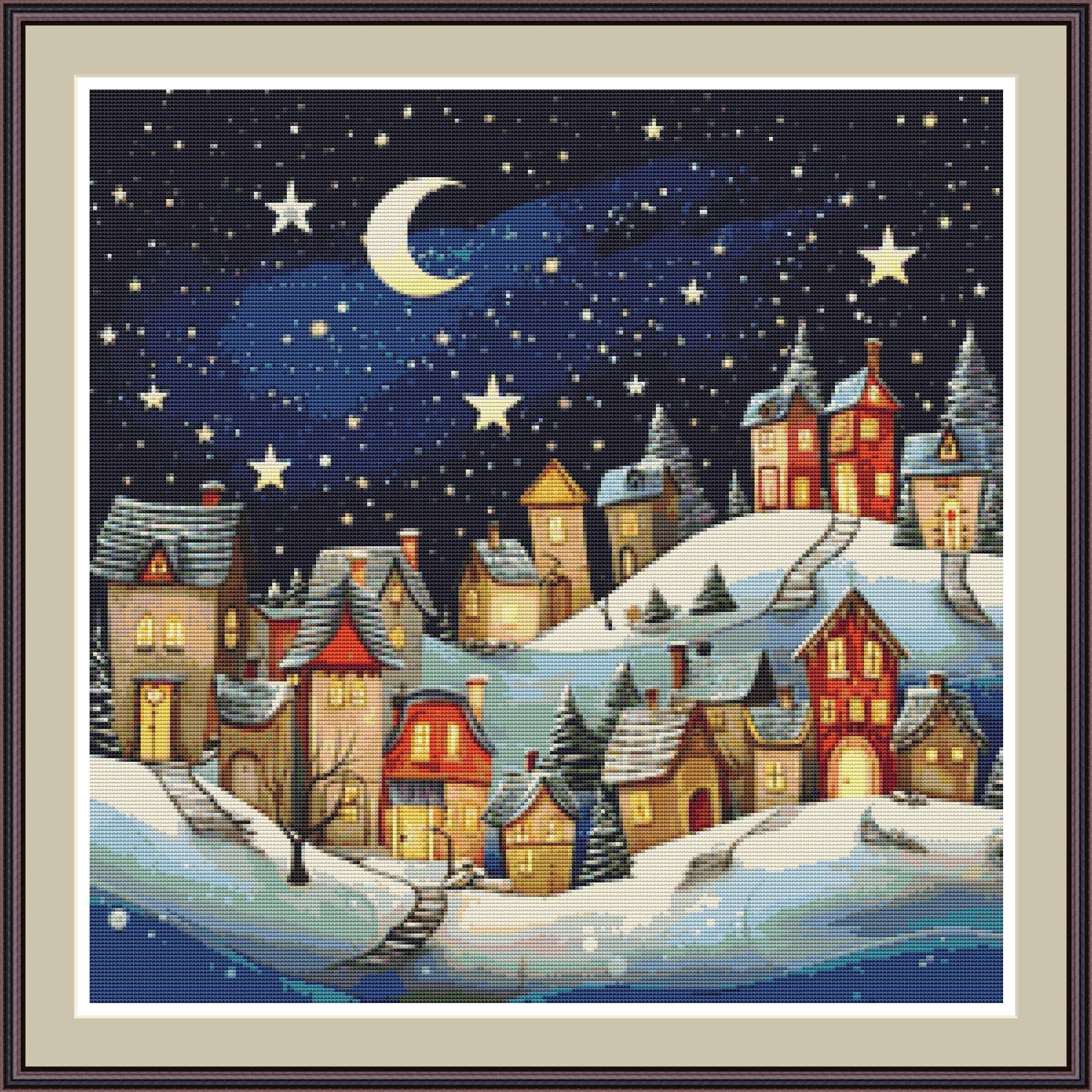 Starry Night 1. Cross Stitch Pattern Counted Cross Stitch - Etsy