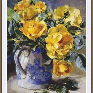 Yellow Roses. Cross Stitch Pattern. Cross Stitch. Cross Stitch - Etsy