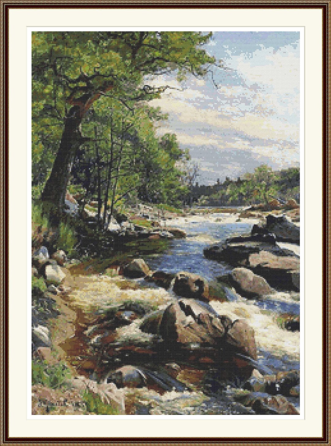 A Fast Flowin River. Cross Stitch Pattern. Embroidery Pattern. Counted ...