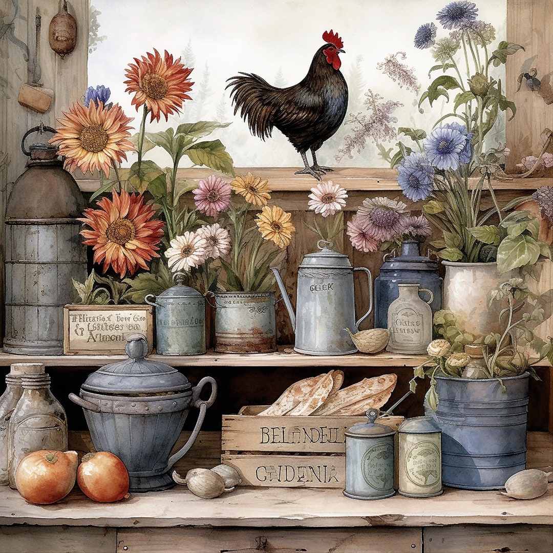Country Life 4. Cross Stitch Pattern, Counted Cross Stitch, Hand ...