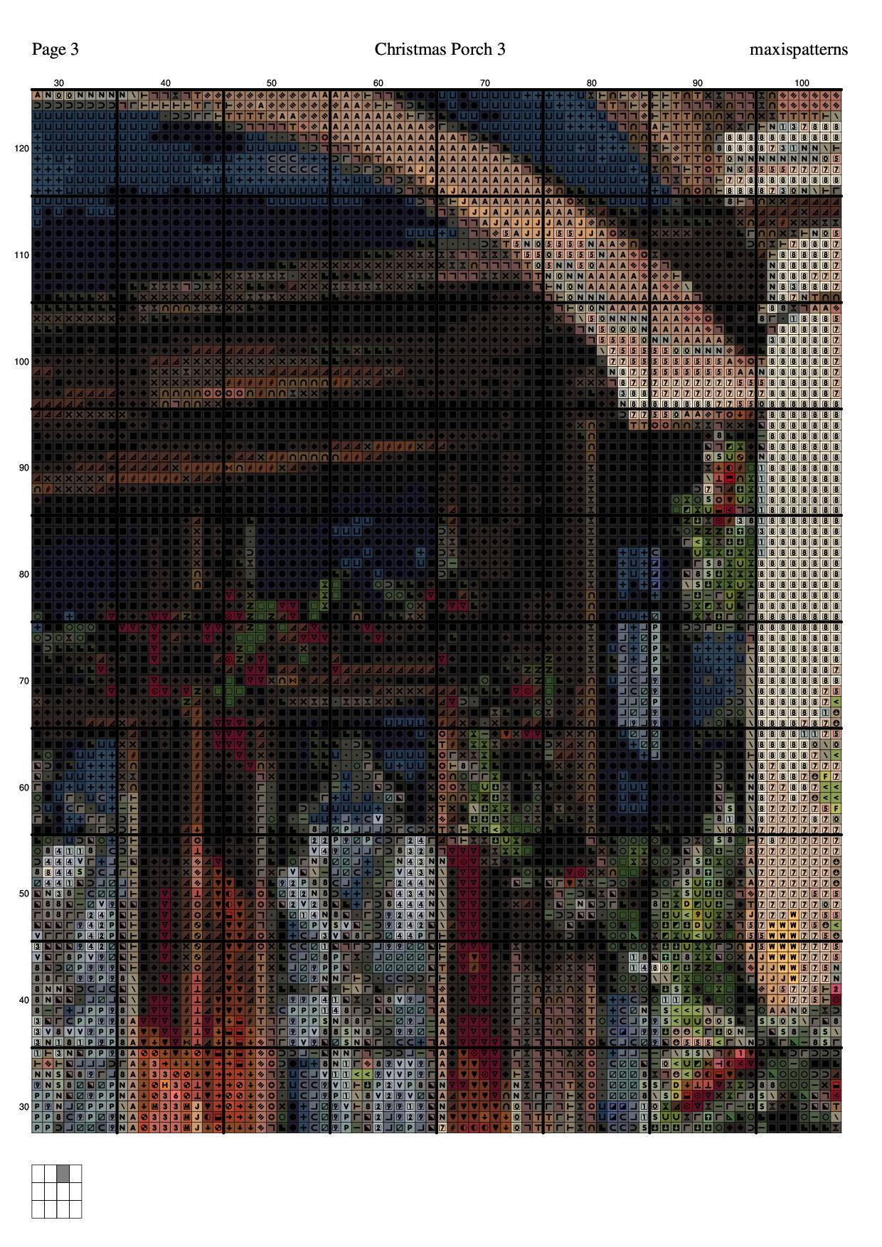 Christmas Porch 3 Cross Stitch Pattern: Festive Front Porch PDF ...